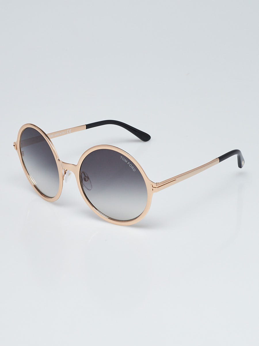 Tom Ford Goldtone Metal Oversized Round Ava Sunglasses TF572 | Yoogi's ...