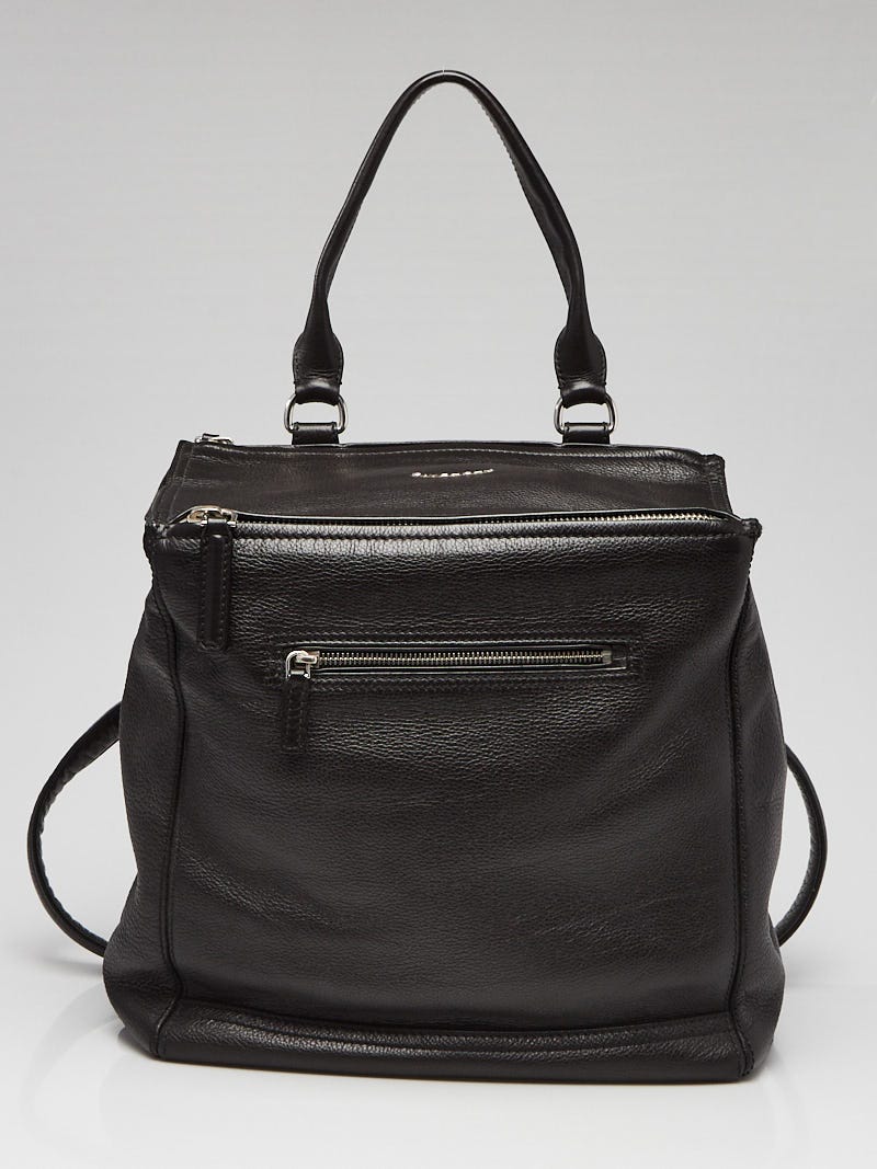 Givenchy Black Grained Calfskin Leather Pandora Backpack Bag | Yoogi's ...