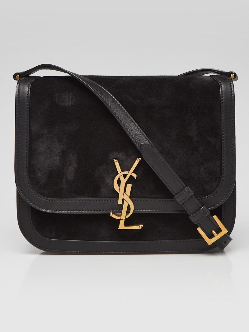 Yves Saint Laurent Black Leather/Suede Medium Solferino Satchel Bag ...