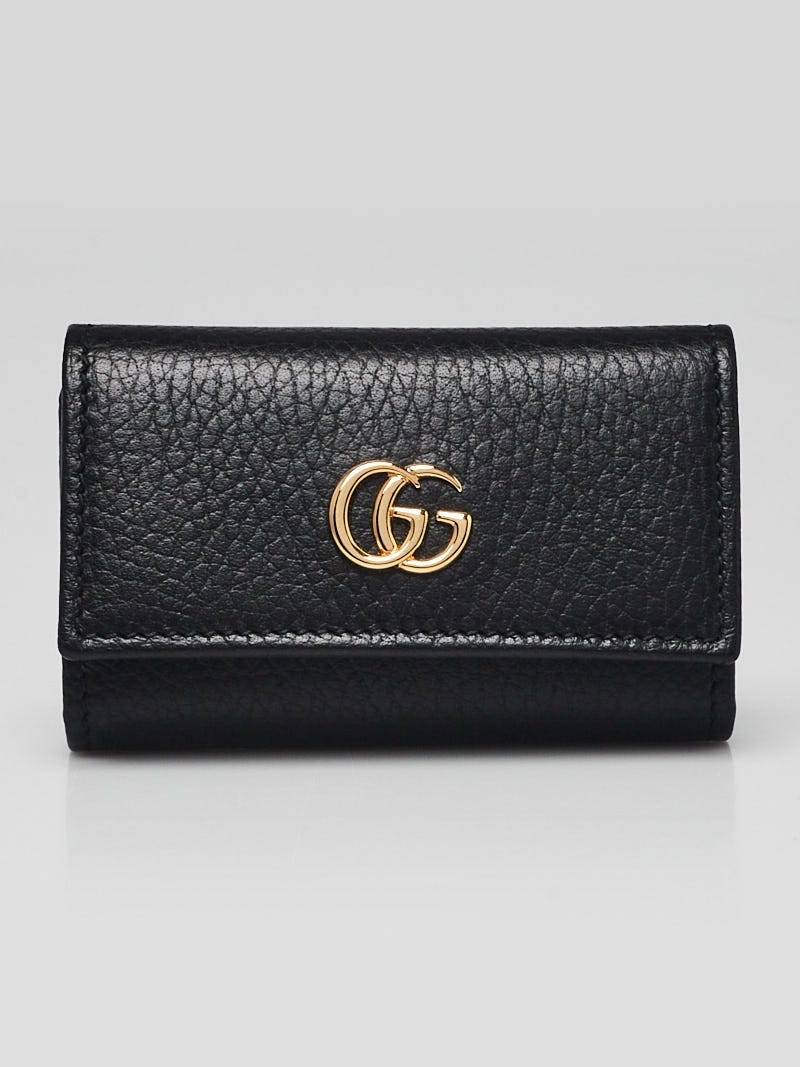 Gucci Black Leather Marmont 6 Key Holder Case | Yoogi's Closet