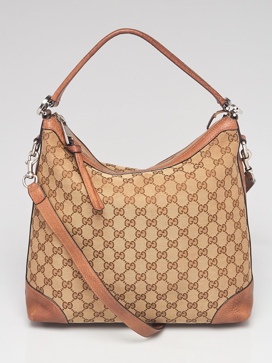 Gucci Beige/Brown GG Canvas Miss GG Original Hobo Bag | Yoogi's Closet