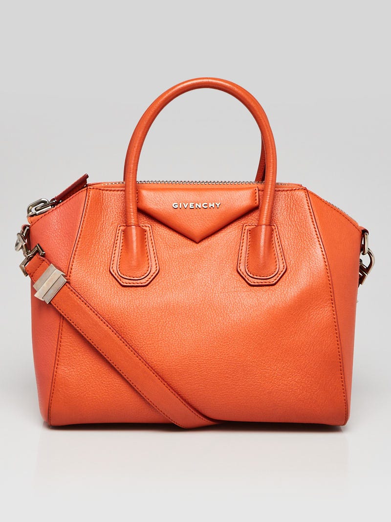 Givenchy Orange Sugar Goatskin Leather Small Antigona Bag | Yoogi's Closet