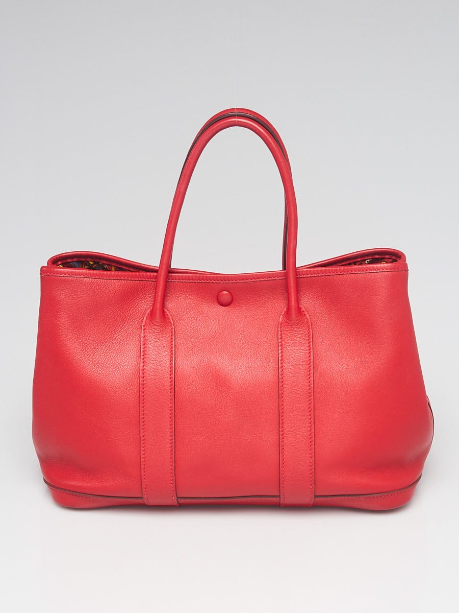Hermes Rouge Garrance Swift Leather and Garden Party TPM Bag | Yoogi's ...