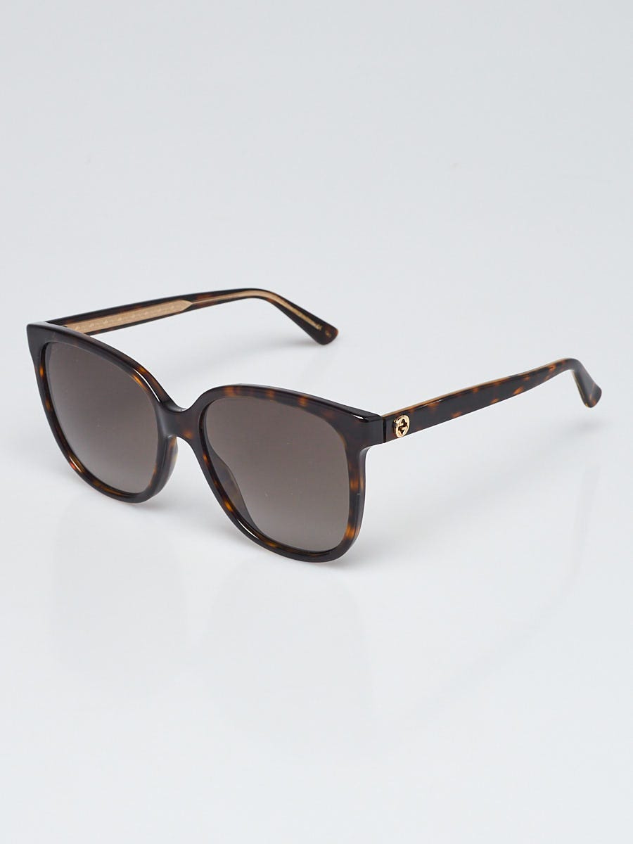 Gucci Tortoise Shell Acetate Square Frames Sunglasses - GG00507S ...