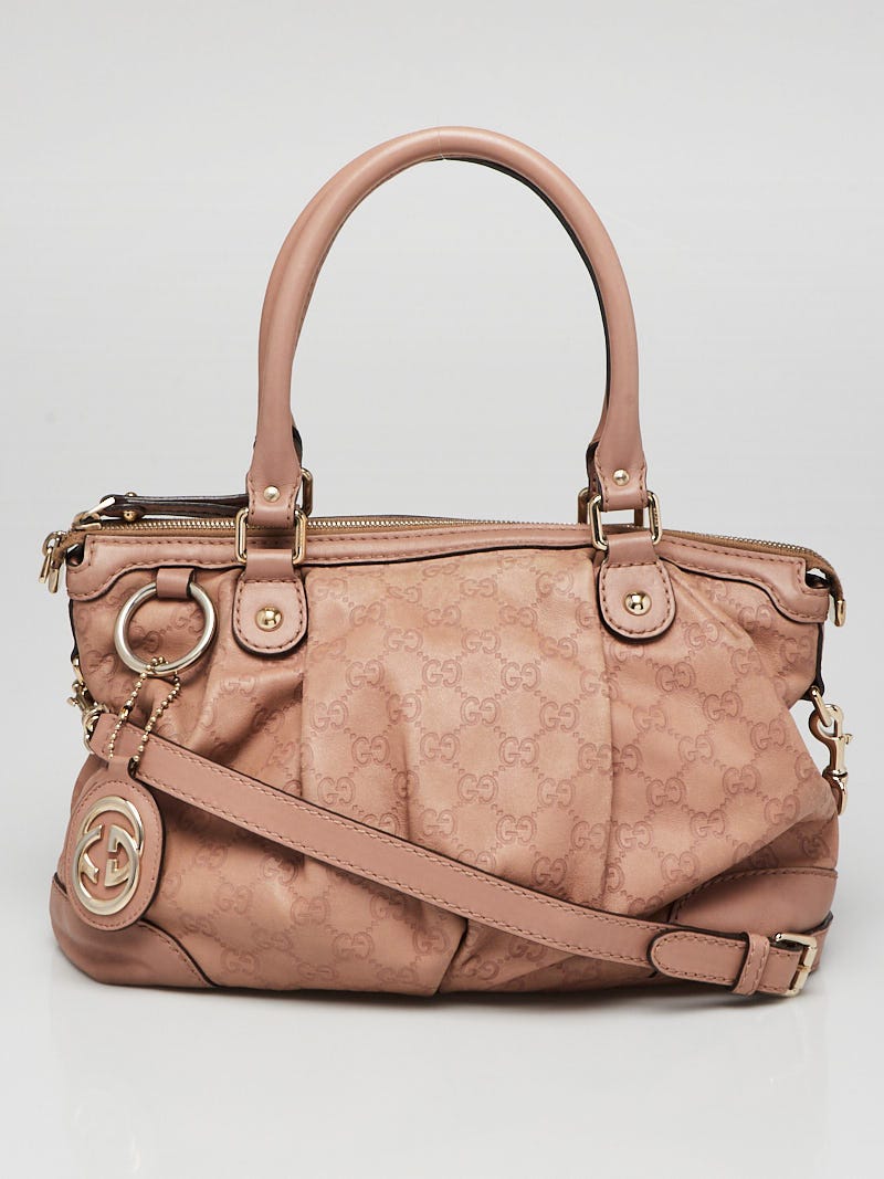 Gucci Pink Guccissima Leather Sukey Top Handle Bag | Yoogi's Closet