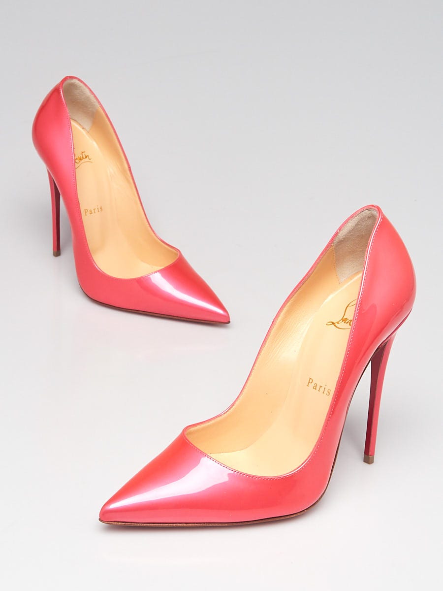 Christian Louboutin Pink Iridescent Patent Leather So Kate 120 Pumps ...
