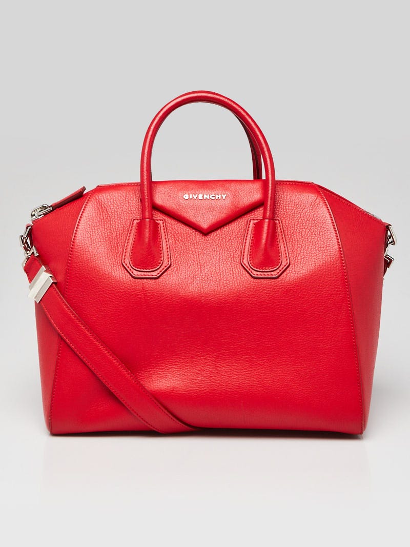 Givenchy Red Sugar Goatskin Leather Medium Antigona Bag | Yoogi's Closet