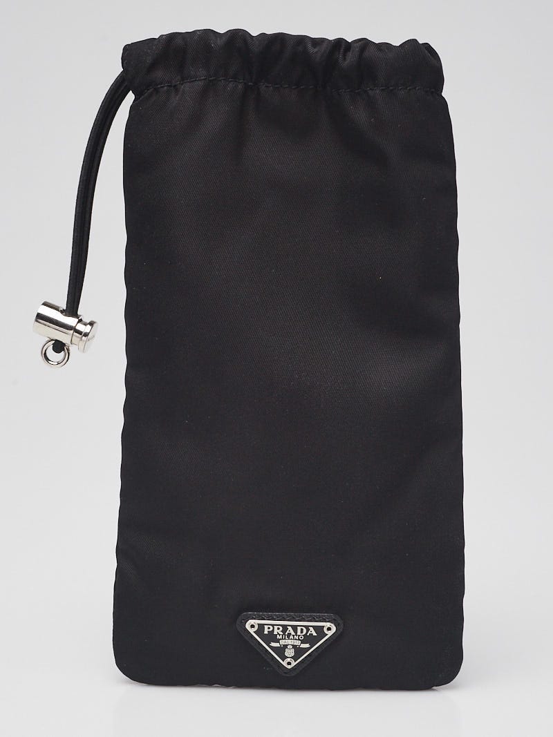 Prada Black Nylon Logo Sunglasses Case Pouch | Yoogi's Closet