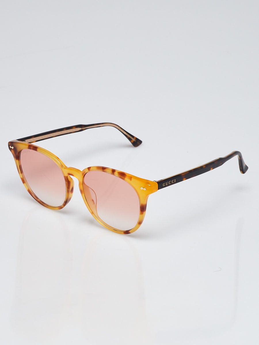 Gucci Tortoise Shell Acetate Frame Wayfarer GG Sunglasses -GG0195 ...
