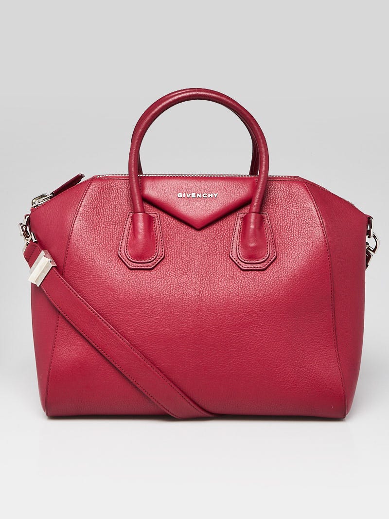 Givenchy Red Sugar Goatskin Leather Medium Antigona Bag | Yoogi's Closet