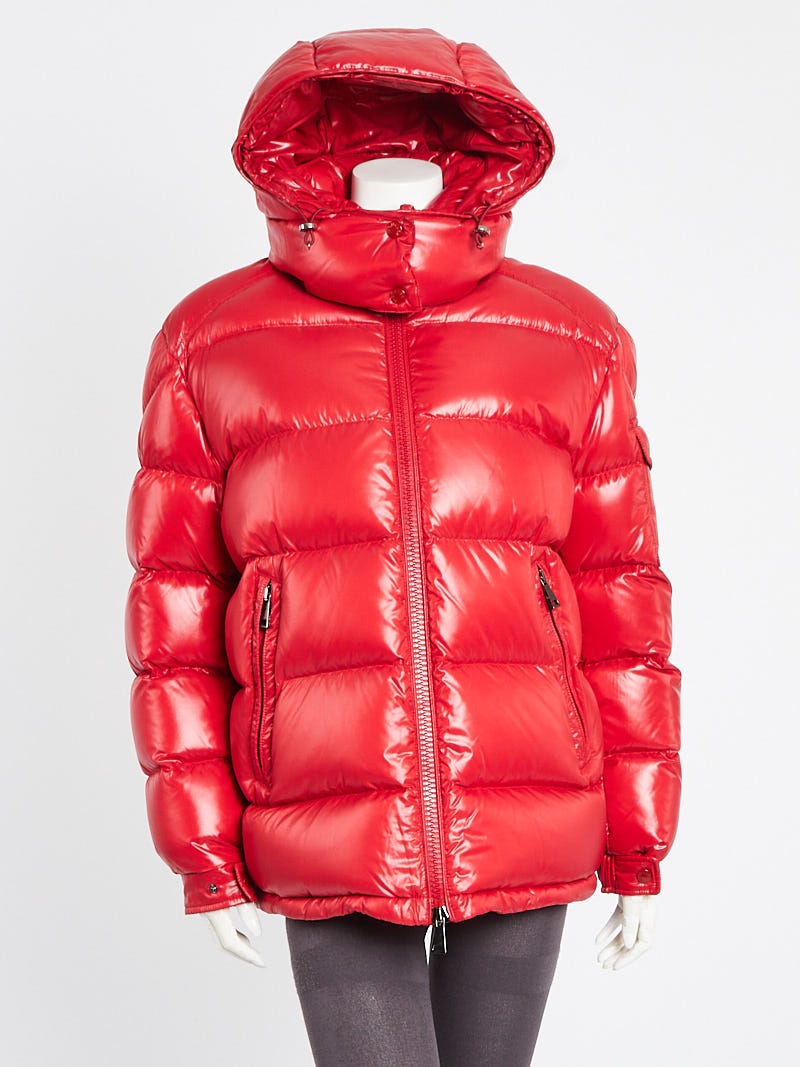 Moncler Red Quilted Down Puffer Maire Jacket Size L/3 | Yoogi's Closet