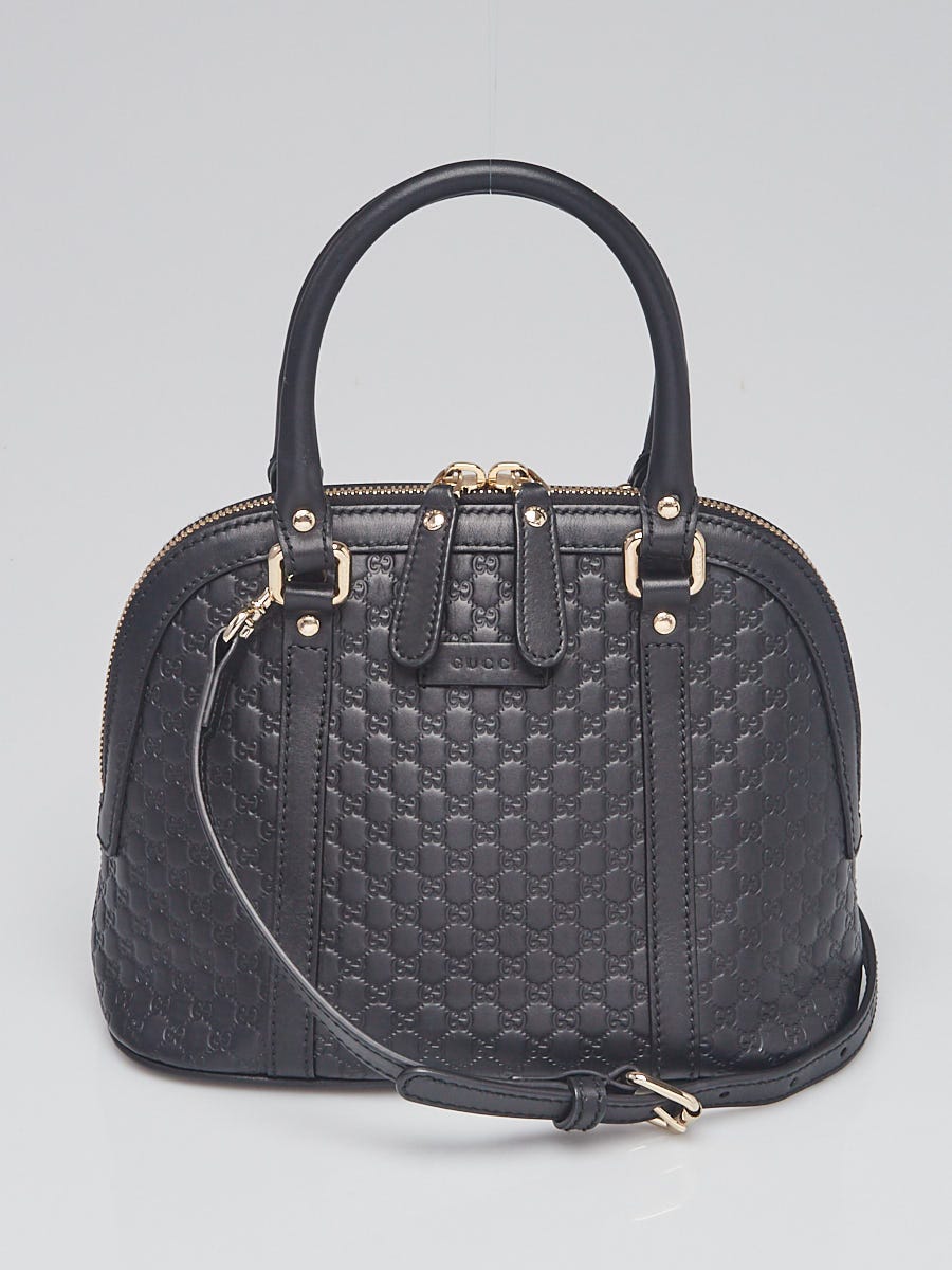 Gucci Black Micro Guccissima Leather Mini Dome Crossbody Bag | Yoogi's ...