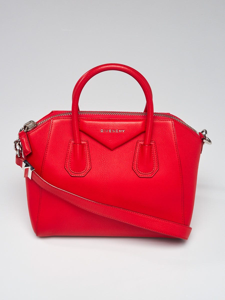 Givenchy Red Sugar Goatskin Leather Small Antigona Bag | Yoogi's Closet