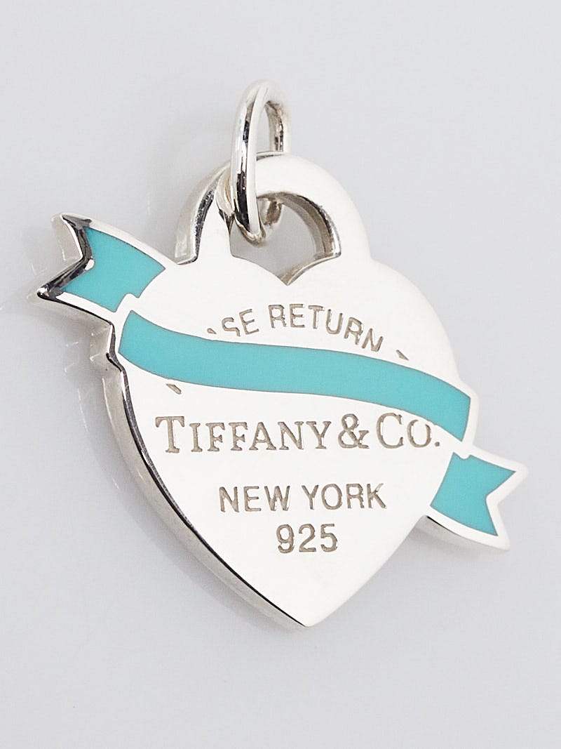 Tiffany & Co. Sterling Silver and Blue Enamel Return to Tiffany Heart ...