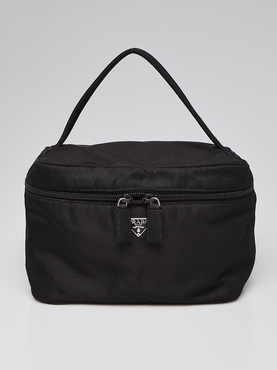Prada Black Nylon Top Handle Cosmetic Case Bag | Yoogi's Closet