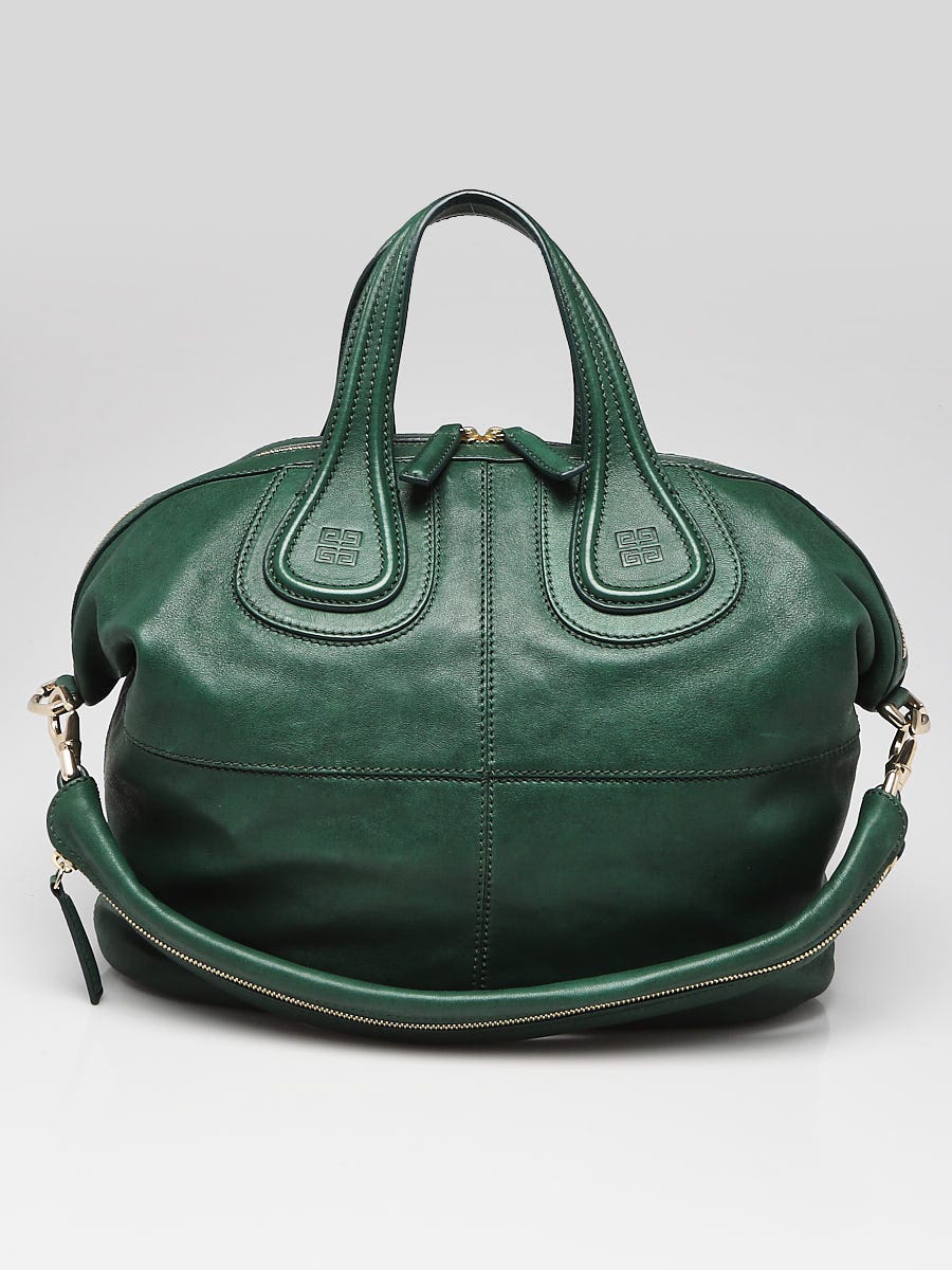 Givenchy Green Lambskin Leather Medium Nightingale Bag | Yoogi's Closet