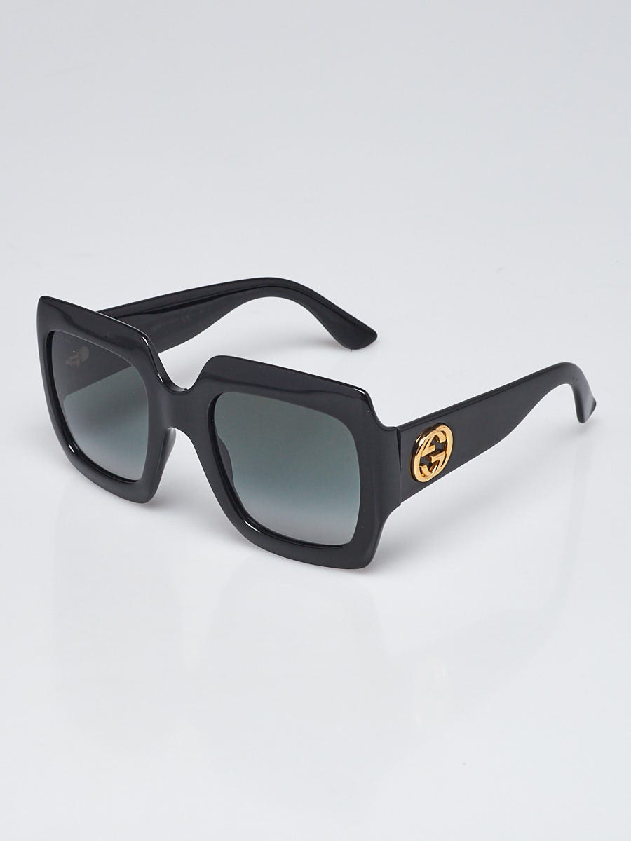 Gucci Black Acetate Oversized Square Frame Sunglasses GG0053S | Yoogi's ...