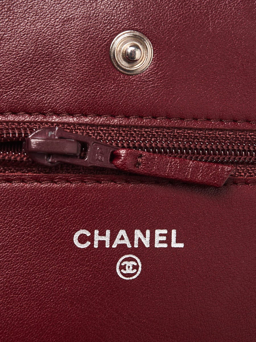 Chanel Dark Red Quilted Patent Leather Classic WOC Clutch Chanel Dark Red Quilted Patent Leather Classic WOC Clutch