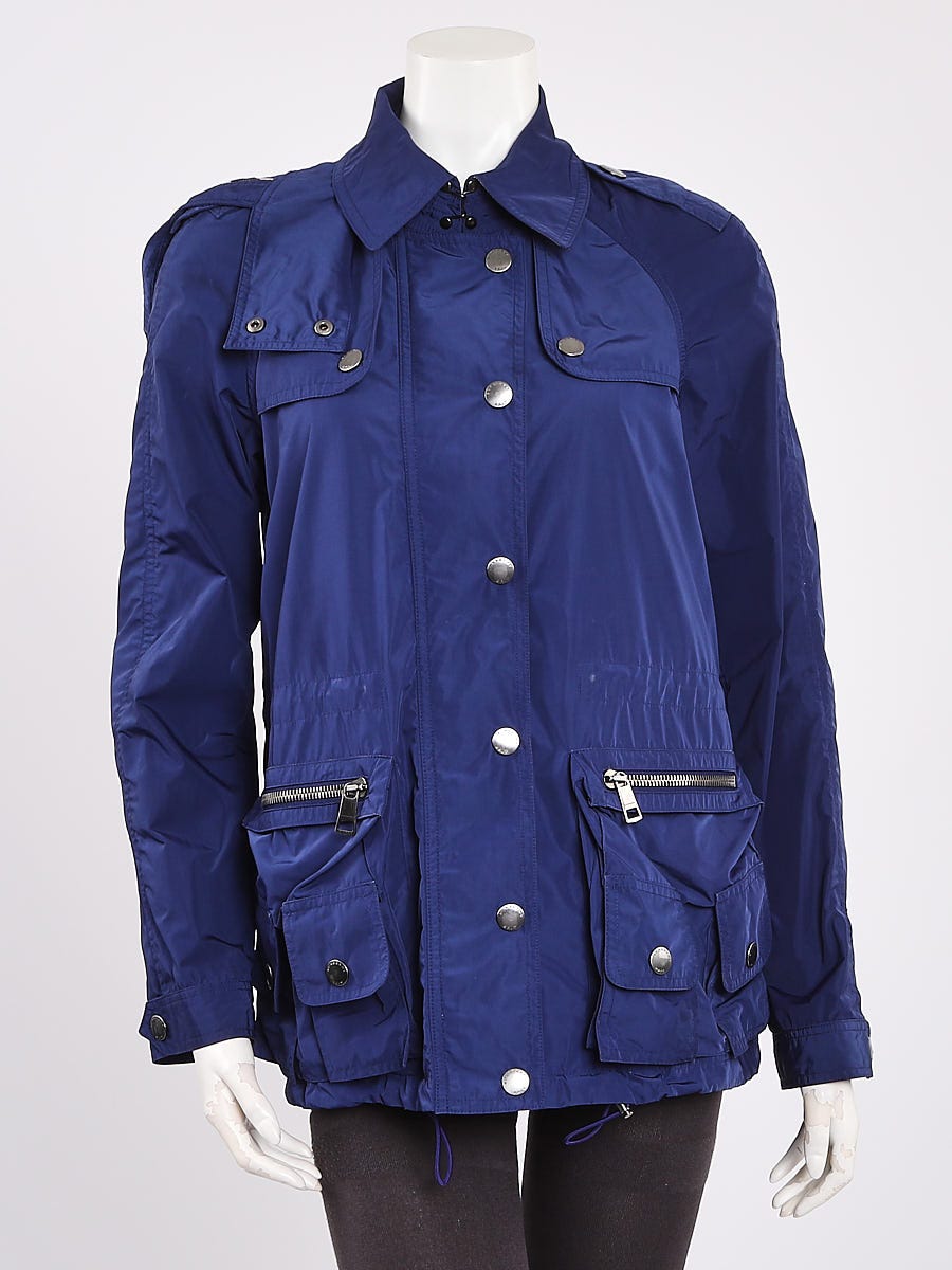 Burberry Blue Polyester Rain Coat Size 6 | Yoogi's Closet