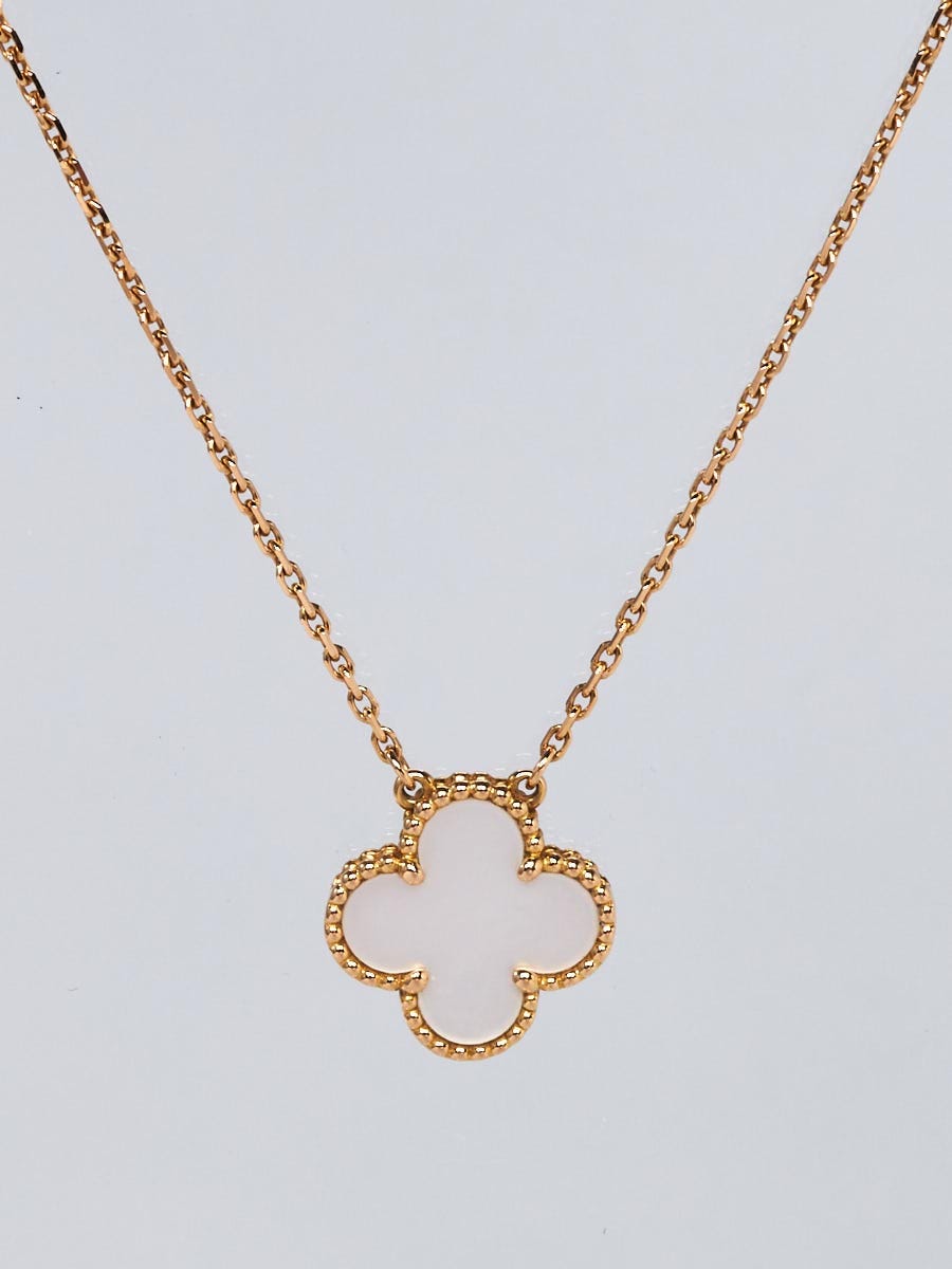 Van Cleef & Arpels 18k Yellow Gold and Mother of Pearl Vintage Alhambra ...