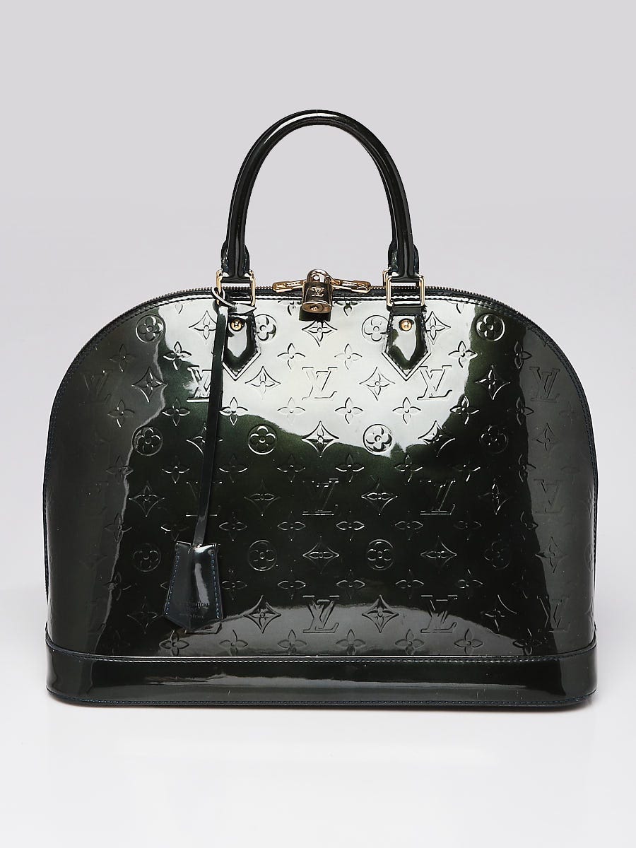 Louis Vuitton Blue Nuit Monogram Vernis Alma GM Bag | Yoogi's Closet
