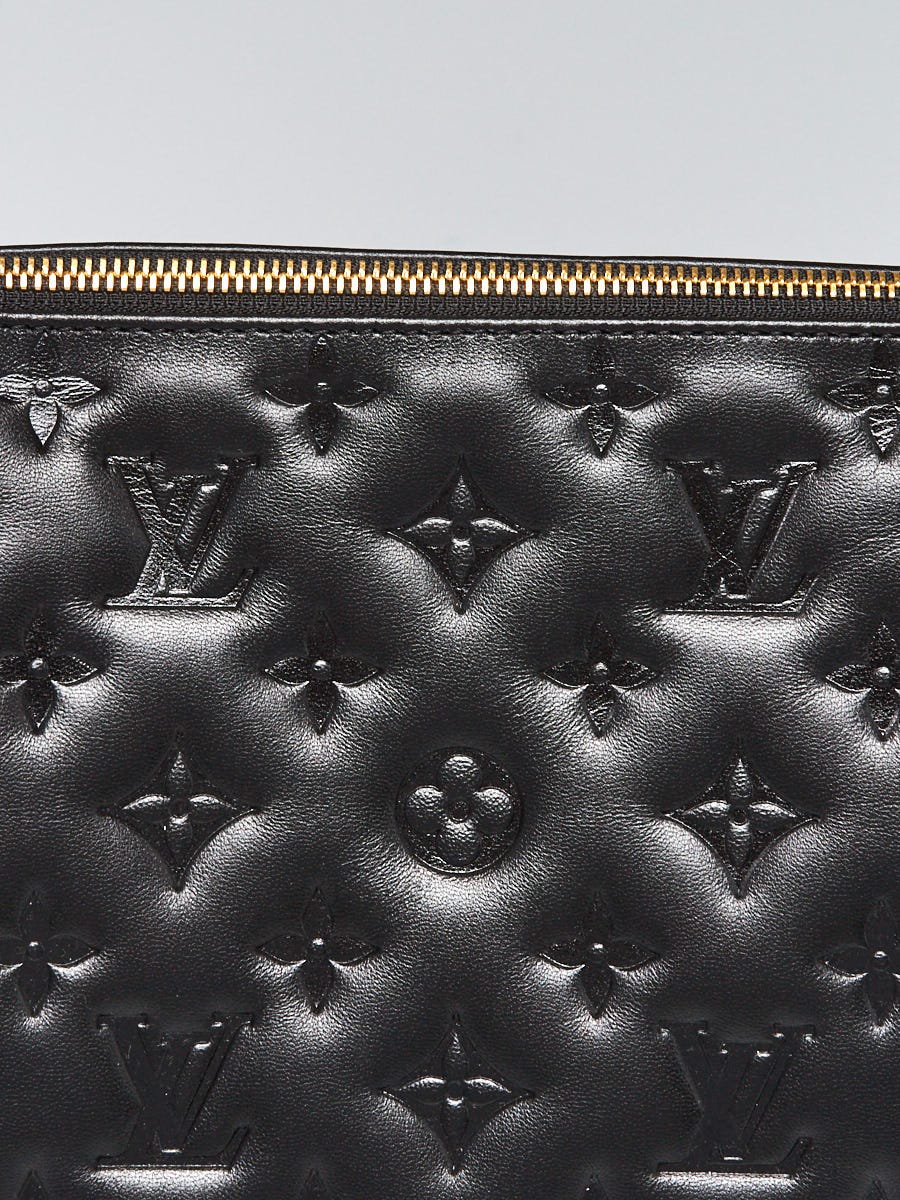 Louis Vuitton Black Monogram Embossed Lambskin Leather Louis Vuitton Black Monogram Embossed Lambskin Leather