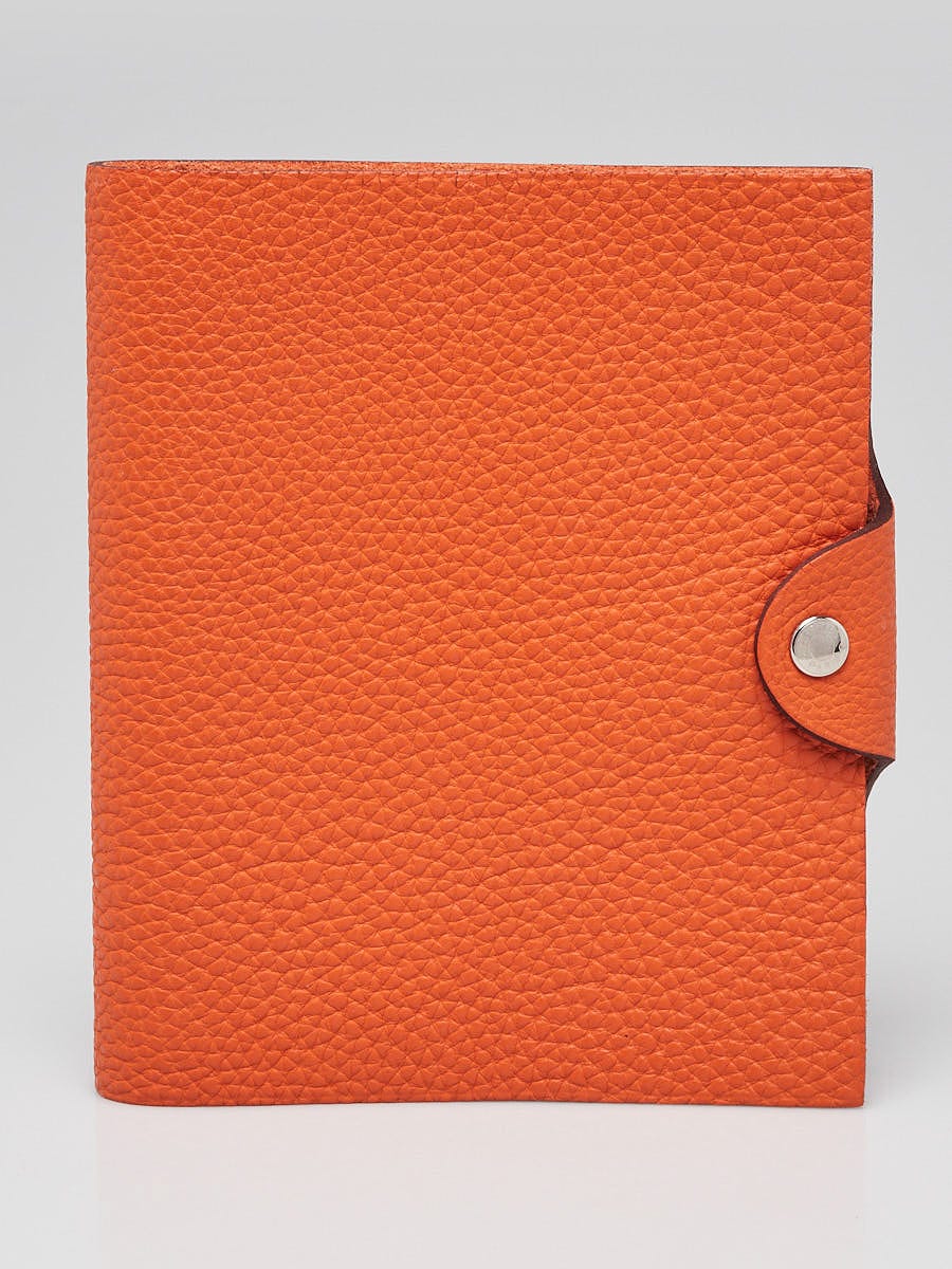 Hermes Orange Togo Leather Ulysses PM Agenda/Notebook w/Agenda Pages ...