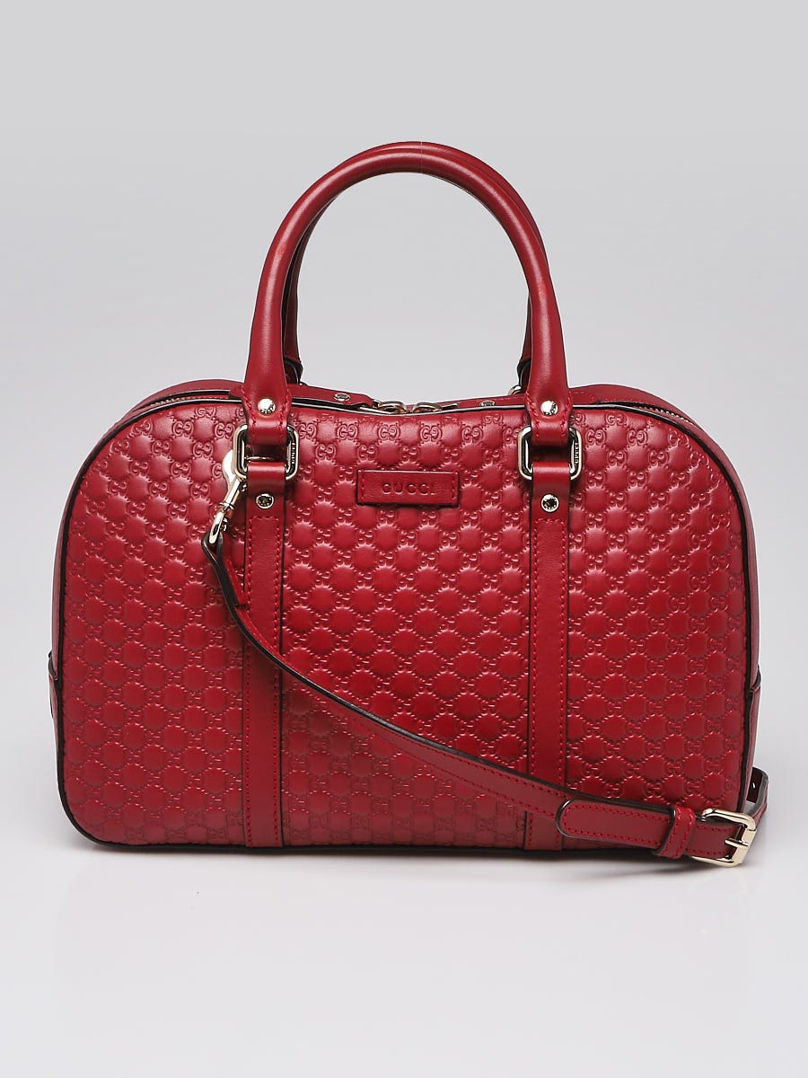 Gucci Red Microguccissima Leather Small Crossbody Bag | Yoogi's Closet
