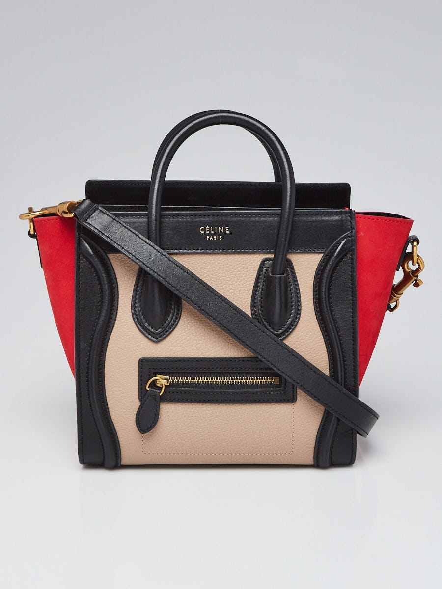 Celine Tri-Color Leather Nano Luggage Bag | Yoogi's Closet