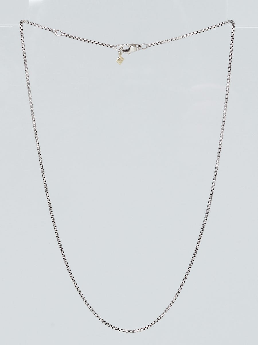 David Yurman Sterling Silver and 14K Gold Box Chain Necklace | Yoogi's ...