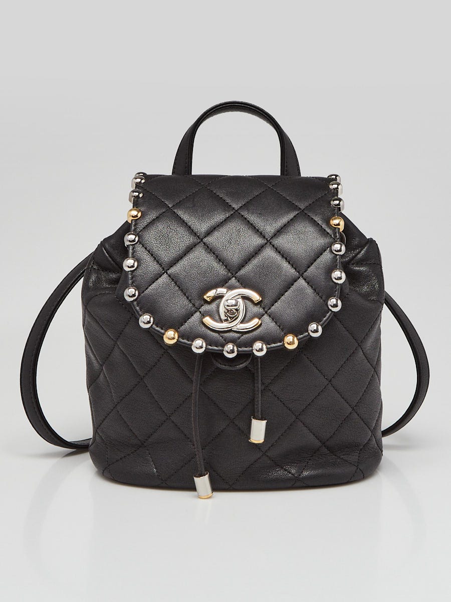 Chanel Black Quilted Leather Bubble Mini Backpack Bag | Yoogi's Closet