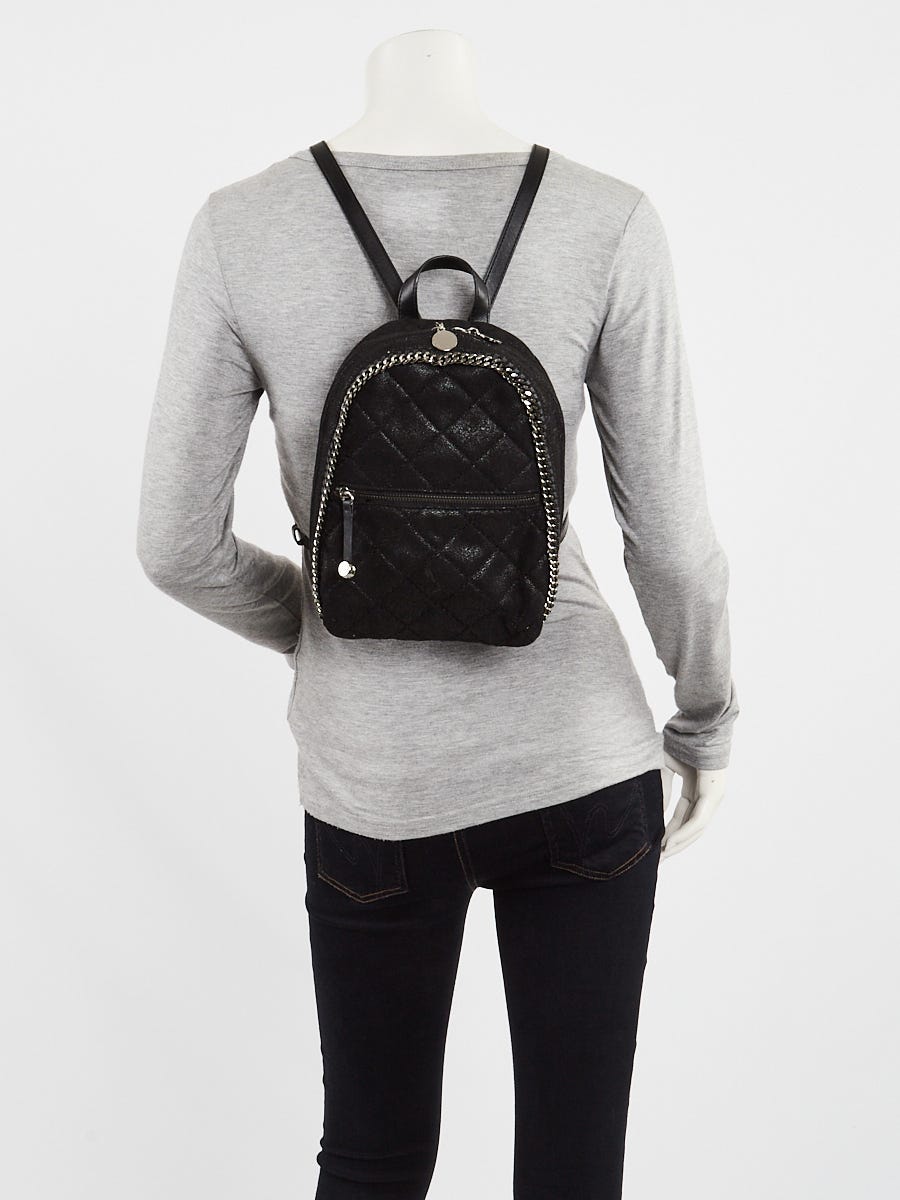 Stella McCartney Black Quilted Faux Leather Falabella Mini Stella McCartney Black Quilted Faux Leather Falabella Mini