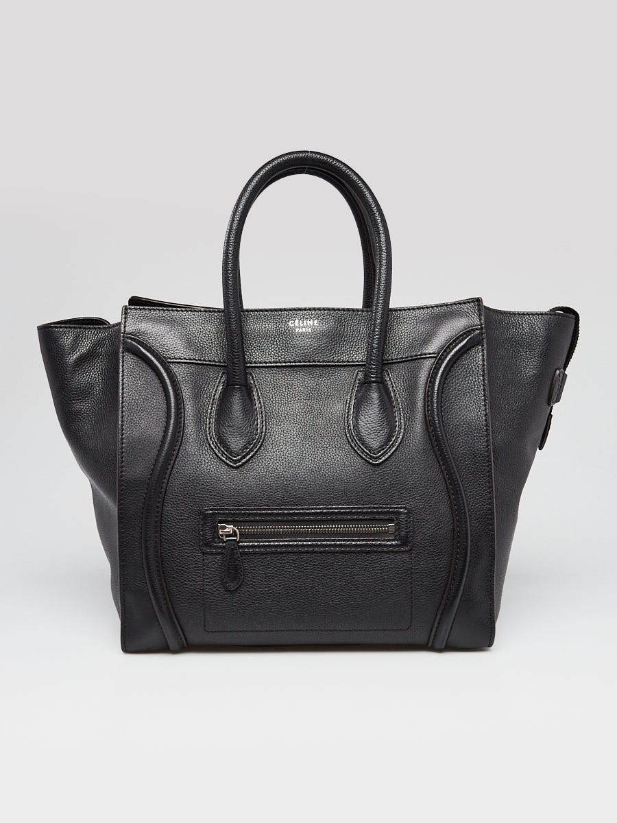 Celine Black Leather Mini Luggage Tote Bag | Yoogi's Closet