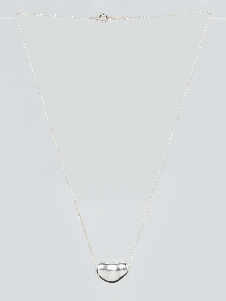 Tiffany & Co. Sterling Silver Elsa Peretti 20mm Bean Pendant Necklace ...