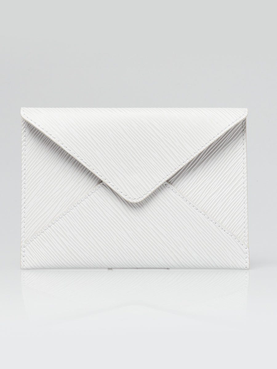 Louis Vuitton White Epi Leather Envelope Pochette | Yoogi's Closet