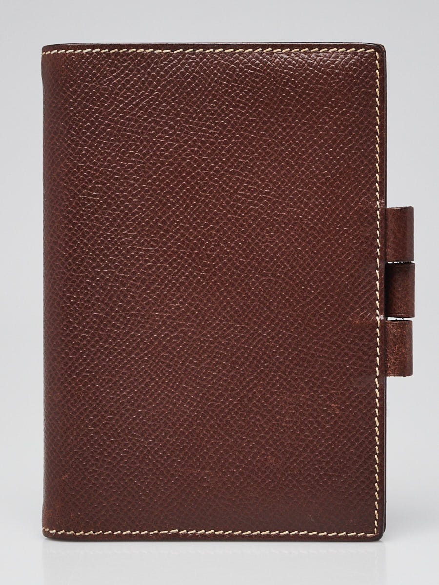 Hermes Bi-Color Havane/Gold Courchevel Leather Vision Agenda Cover ...