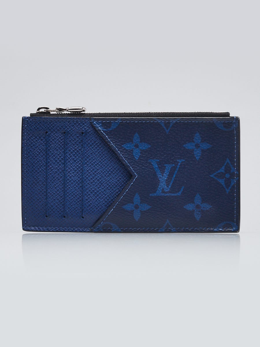 Louis Vuitton Cobalt Monogram Canvas Coin Card Holder Wallet | Yoogi's ...