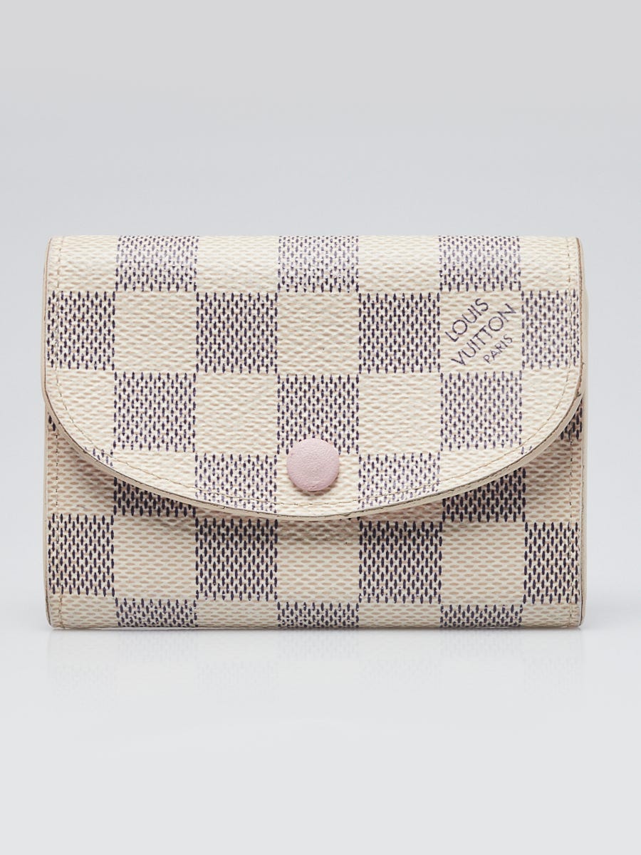 Louis Vuitton Rose Ballerine Damier Azur Canvas Rosalie Coin Purse ...