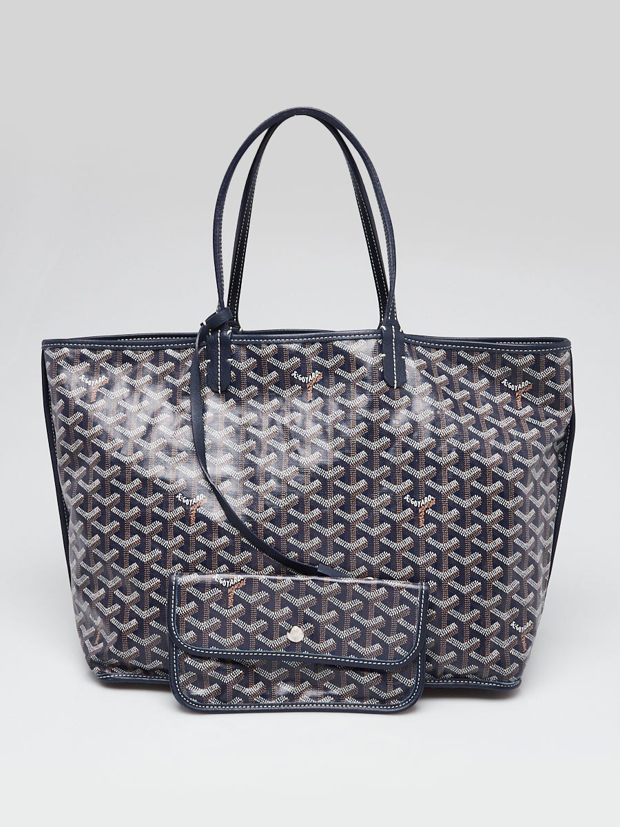 Goyard Blue Chevron Print Coated Canvas Anjou Reversible PM Tote Bag ...
