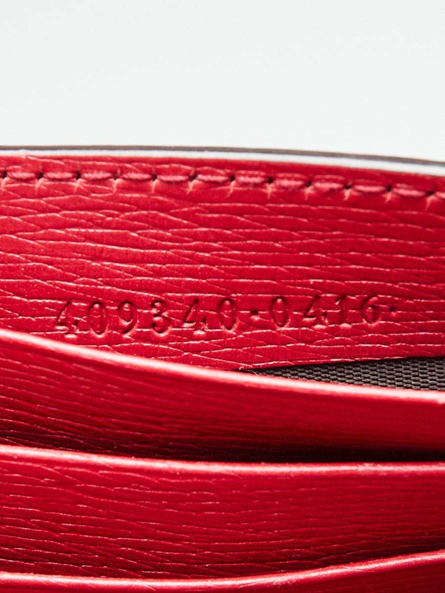 Gucci Red Leather Blooms Interlocking Wallet on Chain Bag Gucci Red Leather Blooms Interlocking Wallet on Chain Bag