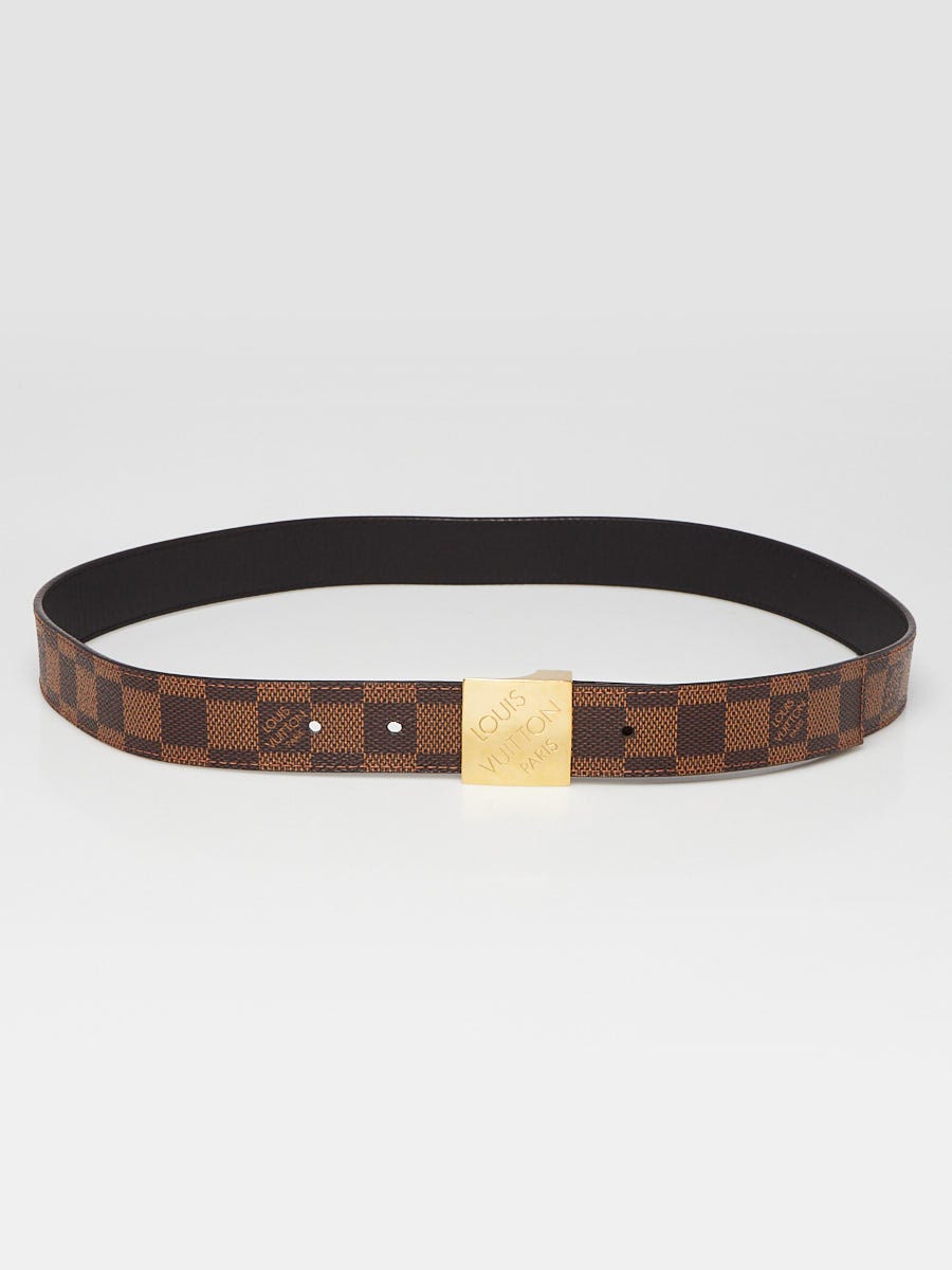 Louis Vuitton Damier Canvas Square Belt Size 90/36 | Yoogi's Closet