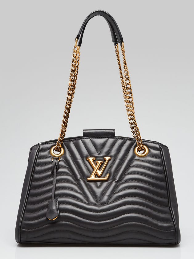 Louis Vuitton Black Calfskin Leather New Wave Chain Tote Bag Yoogis