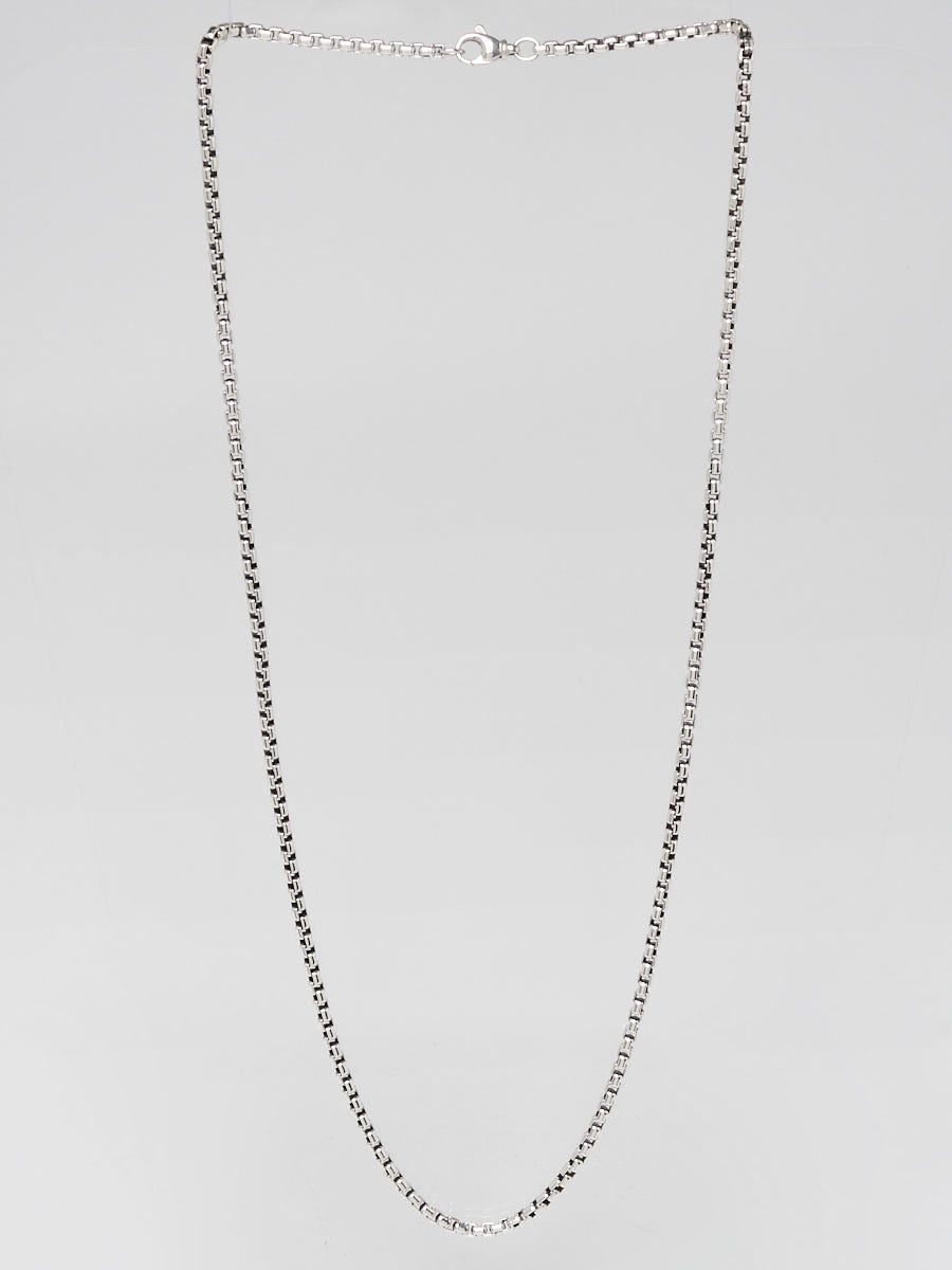 David Yurman 26" Sterling Silver Box Chain Necklace | Yoogi's Closet