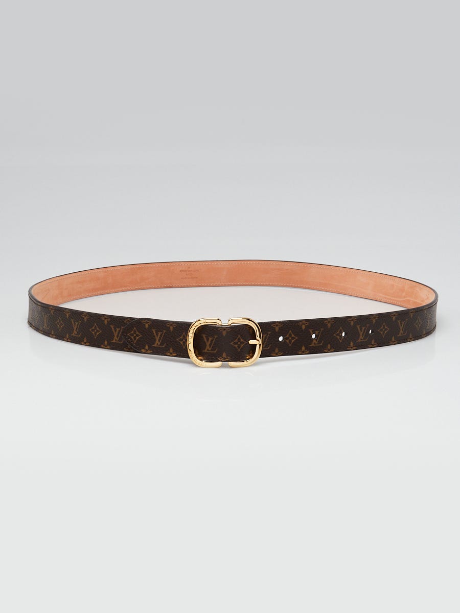 Louis Vuitton 25mm Mini Monogram Canvas Trunk Buckle Belt Louis Vuitton 25mm Mini Monogram Canvas Trunk Buckle Belt