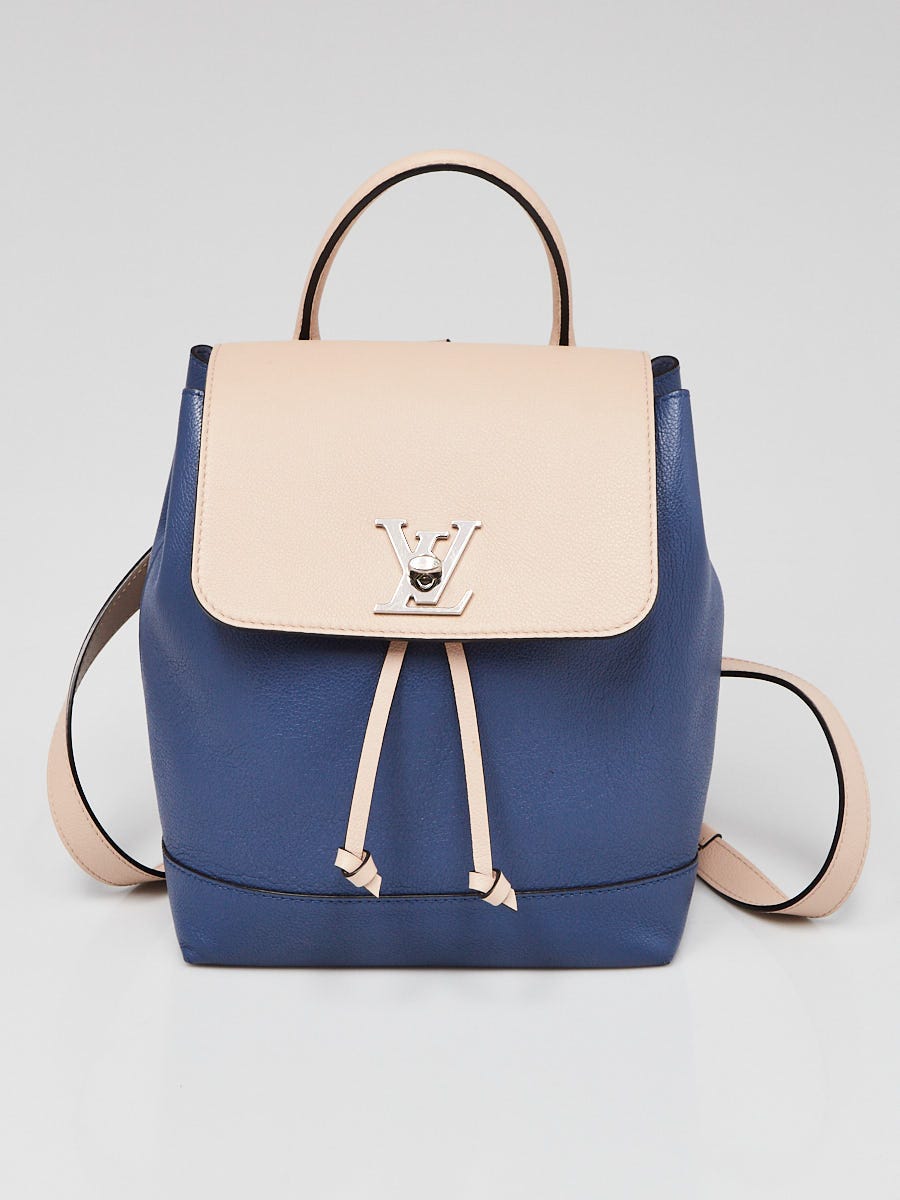 Louis Vuitton Blue/Pink Calfskin Leather Lockme Backpack | Yoogi's Closet