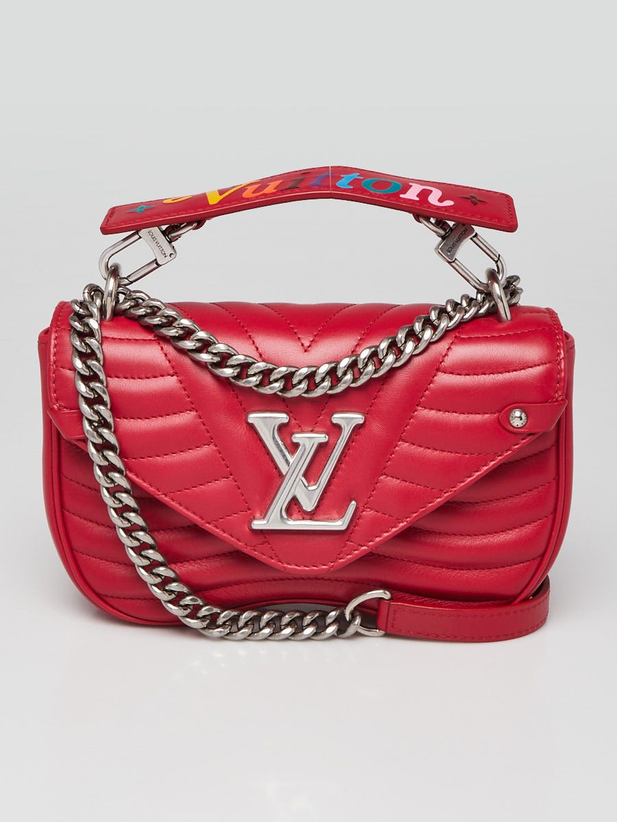 Louis Vuitton Red Quilted Leather New Wave Chain PM Bag | Yoogi's Closet