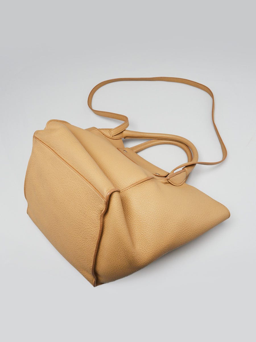Celine Tan Pebbled Leather Long Strap Small Big Bag Celine Tan Pebbled Leather Long Strap Small Big Bag