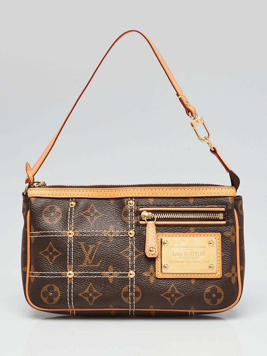 Louis Vuitton Limited Edition Monogram Canvas Riveting Pochette Bag ...