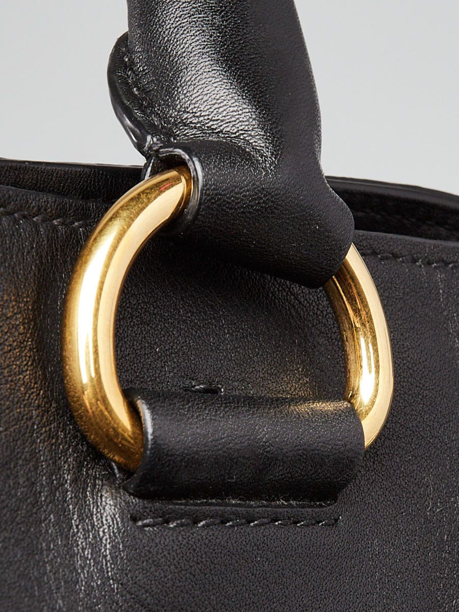 Prada Black Soft Calf Leather Large Shopping Tote Bag BN1713 Prada Black Soft Calf Leather Large Shopping Tote Bag BN1713