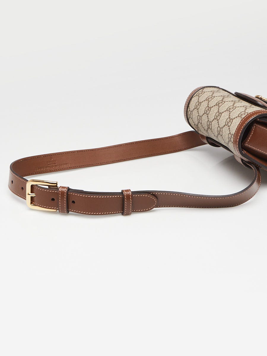 Gucci Beige GG Supreme Coated Canvas Horsebit 1955 Belt Bag Gucci Beige GG Supreme Coated Canvas Horsebit 1955 Belt Bag